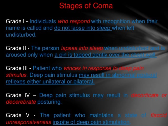 Definitions, and approach to Coma
