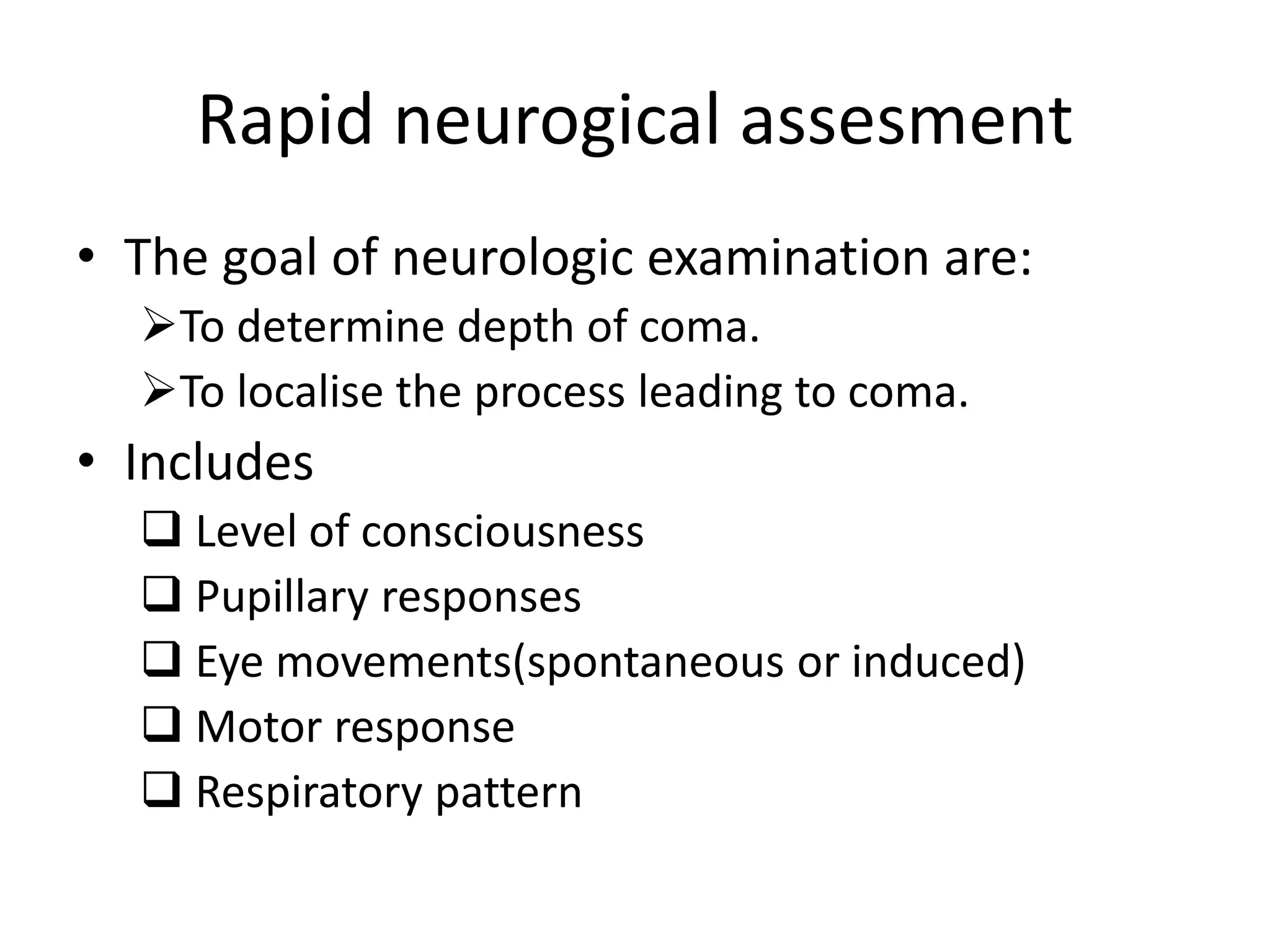 approach to comatose child | PPTX