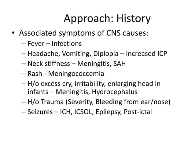 approach to comatose child | PPTX | Brain and Nervous System Disorders ...