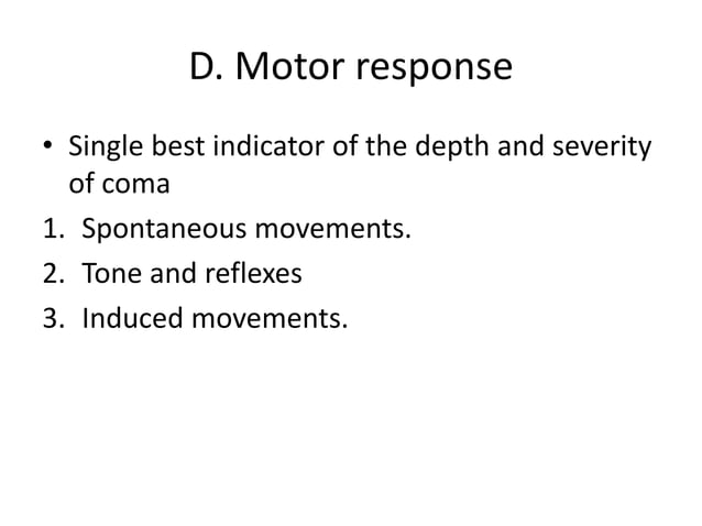 approach to comatose child | PPTX | Brain and Nervous System Disorders ...