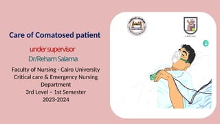 coma nursing care in intensive care unit | PPTX