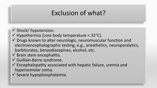 Coma and brain stem death | PPTX