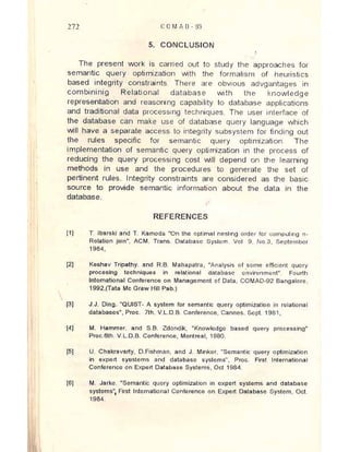 Semantic Query Optimization in Relational Databases | PDF