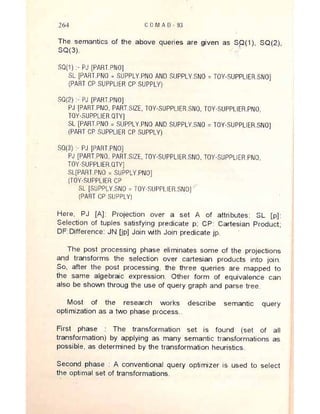 Semantic Query Optimization in Relational Databases | PDF