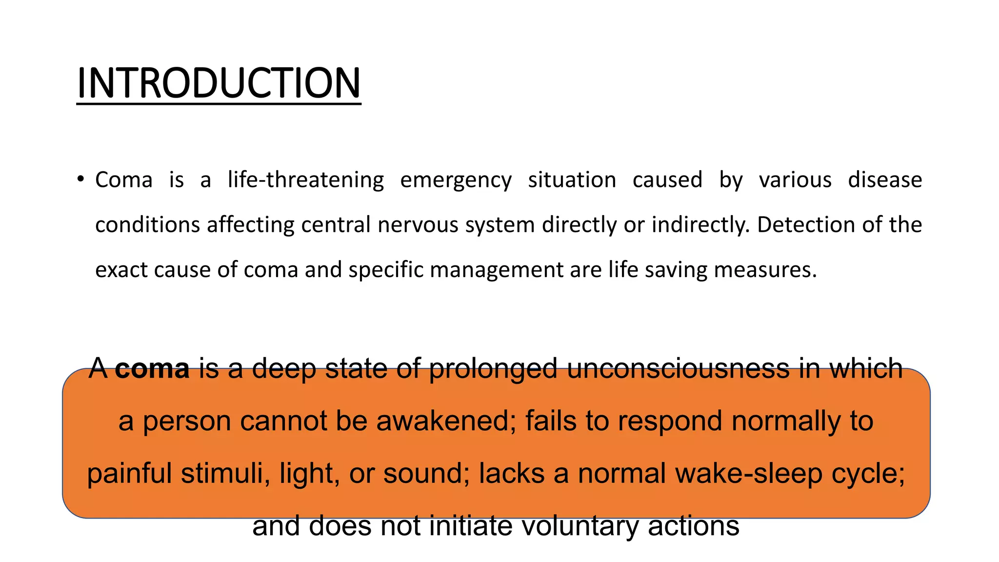 Coma in child | PPTX