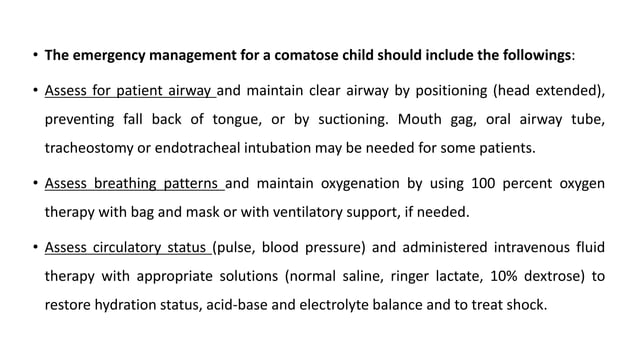 Coma in child | PPTX