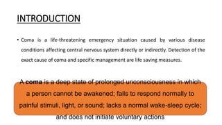 Coma in child | PPTX