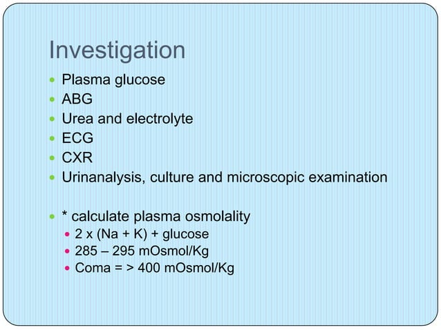 Coma In Diabetic Patient | PPTX | Diabetes | Diseases and Conditions