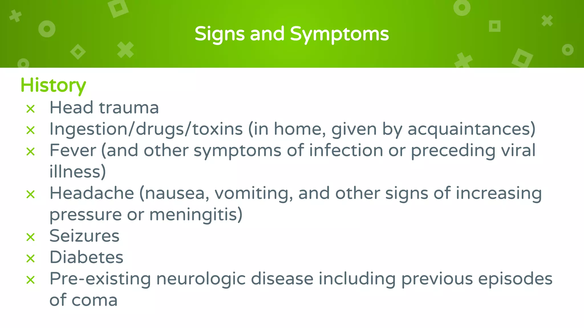 Coma in pediatric | PPTX