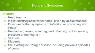 Coma in pediatric | PPTX