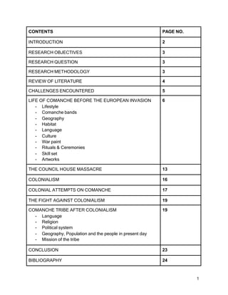History of Comanche Indians | PPTX