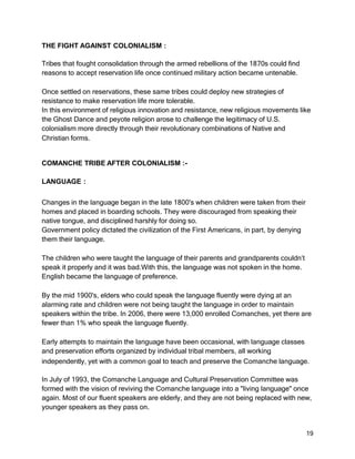 History of Comanche Indians | PPTX