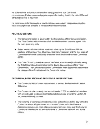 History of Comanche Indians | PPTX