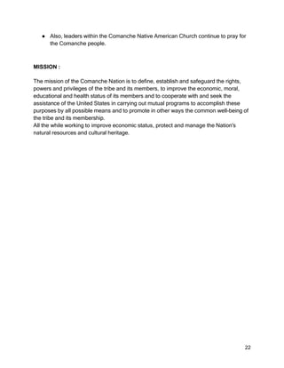 History of Comanche Indians | PPTX