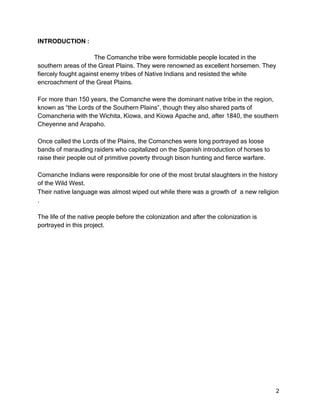 History of Comanche Indians | PPTX