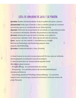 Comandos de Raptor, Java y C# Sharp | DOCX