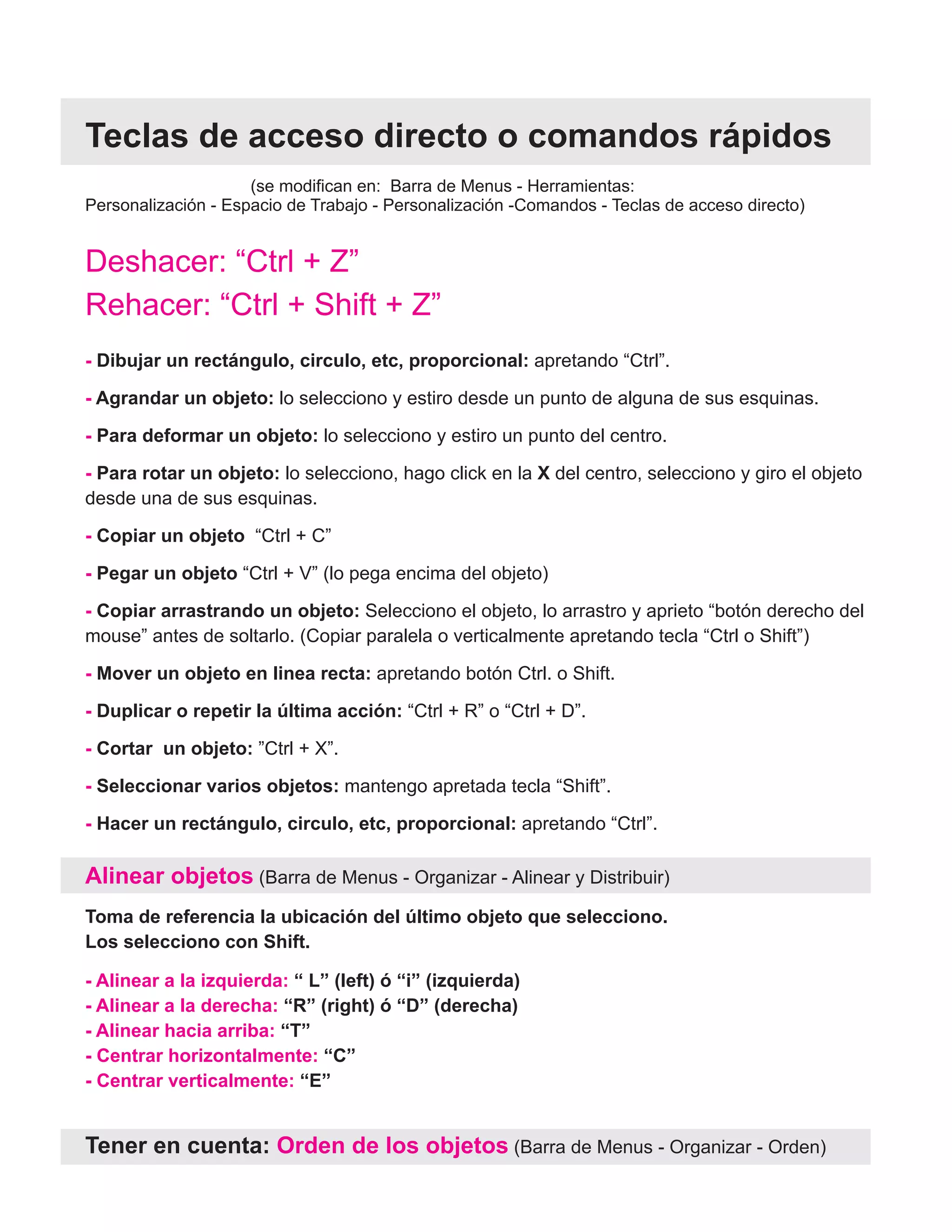Comandos de Corel DRAW | PDF