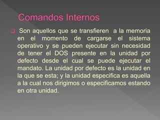 Comandos dos internos externos | PPTX