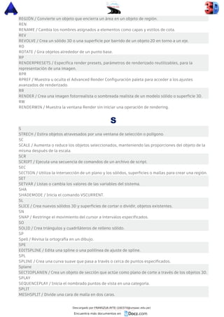 Comandos auto cad y c3d | PDF
