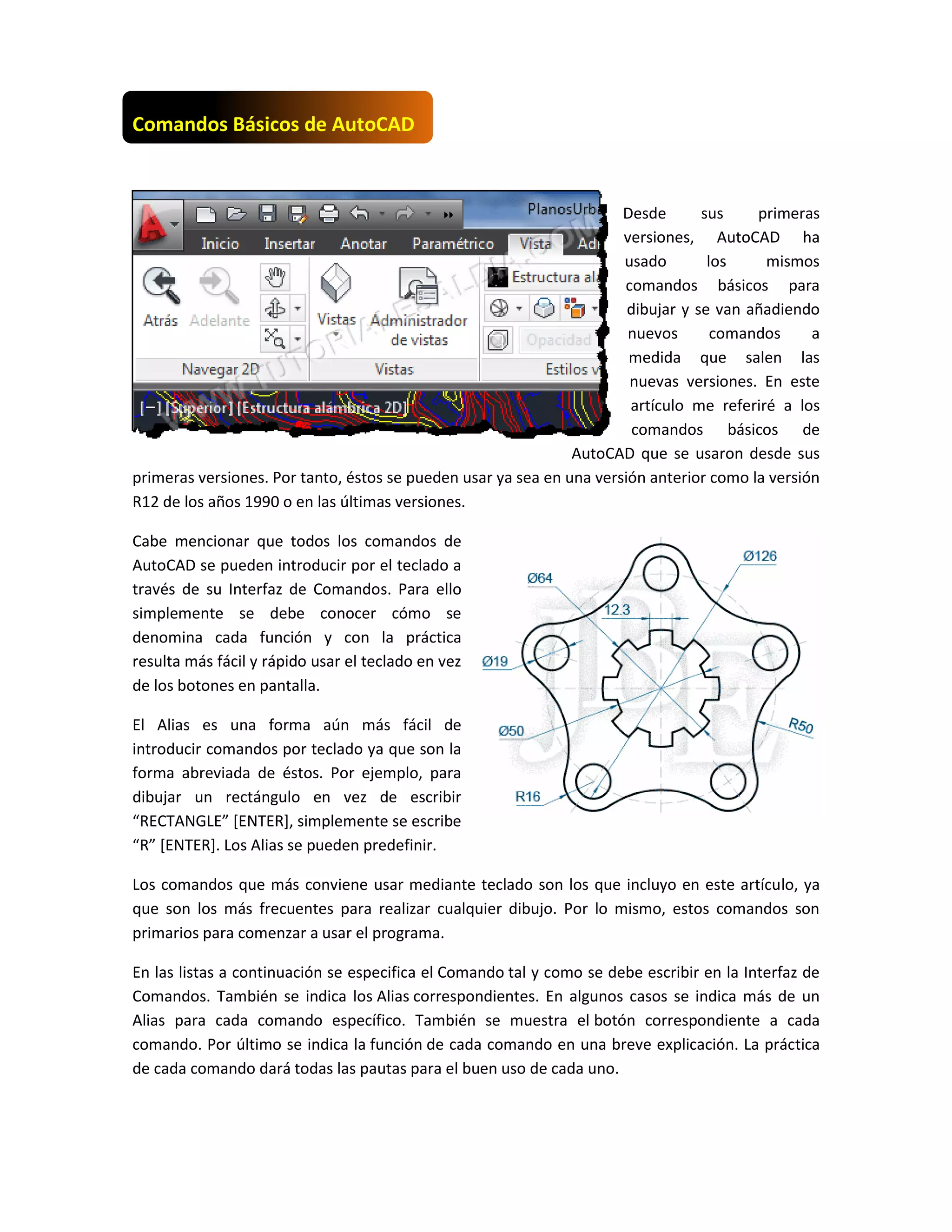 Comandos básicos de autocad | PDF