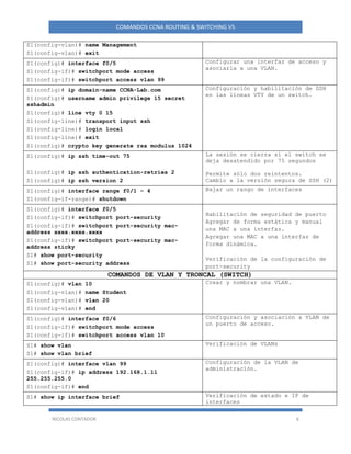 COMANDOS CCNA ROUTING y SWITCHING V5 | PDF