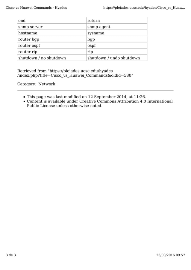 Comandos cisco x huawei | PDF | Operating Systems | Computer Software and Applications