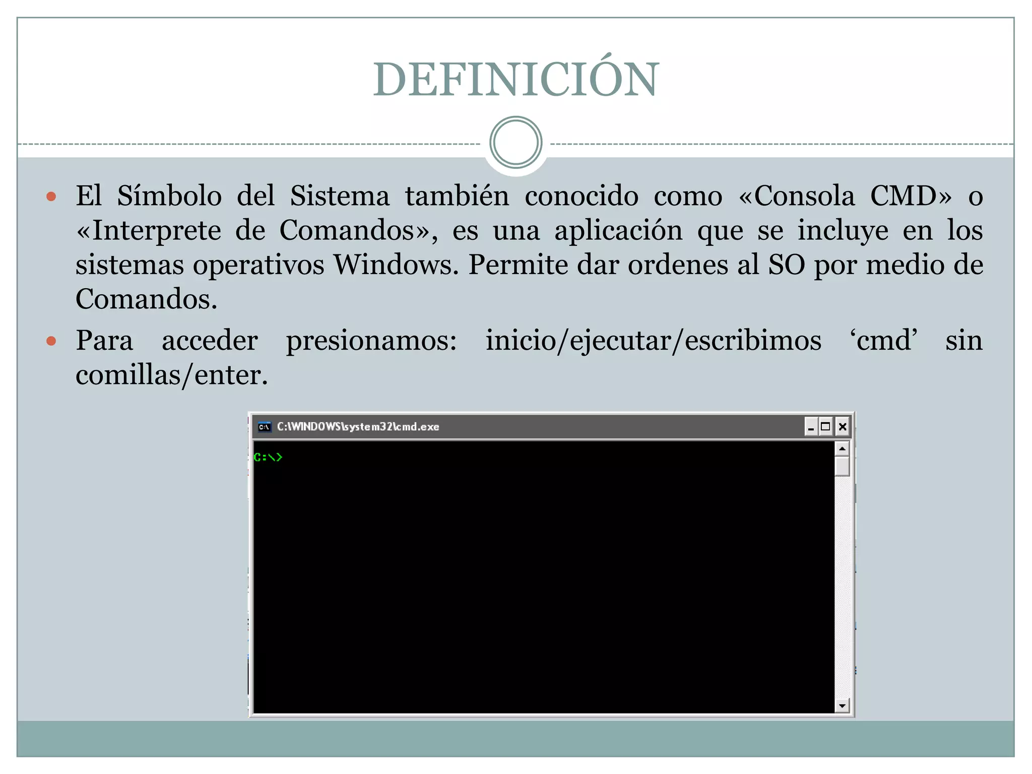 Comandos del símbolo del sistema | PPTX | Operating Systems | Computer ...