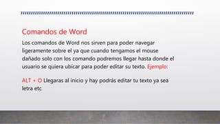 Comandos de word | PPTX