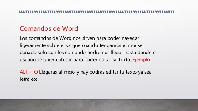 Comandos de word