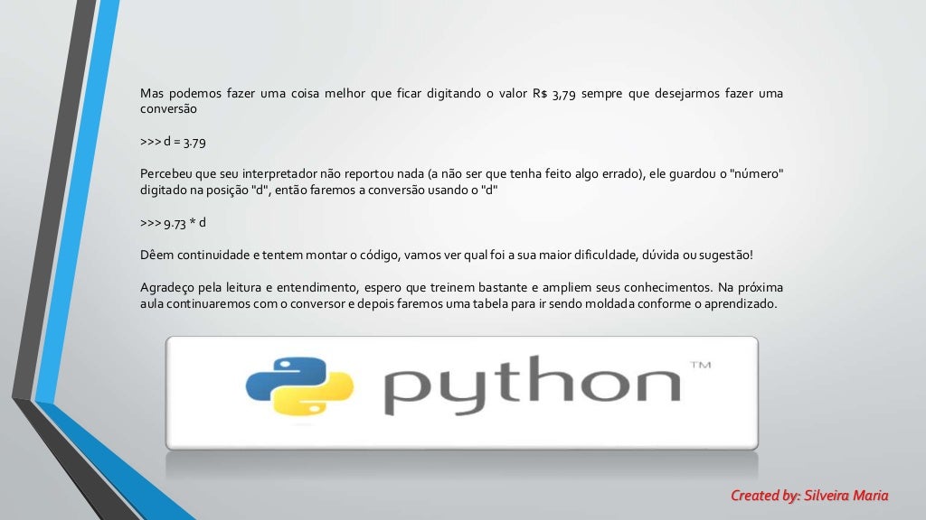 Comandos em python Comandos em python