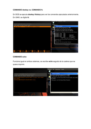 Comandos equivalentes dos y unix | PDF