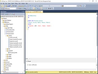 Comandos insert into, update y delete sql server | PPT