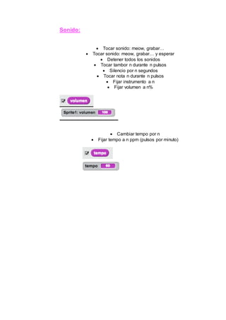 Comandos scratch | DOCX
