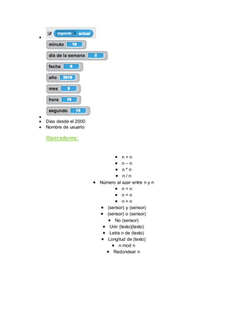 Comandos scratch | DOCX