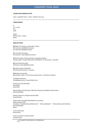 Comandos vb | PDF