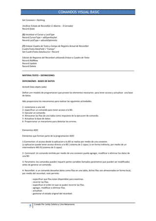 Comandos vb | PDF