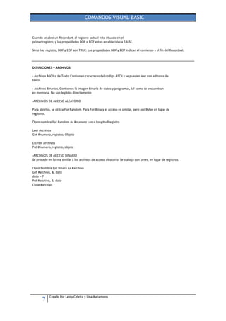 Comandos vb | PDF