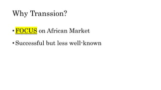 Transsion Company Report | PDF