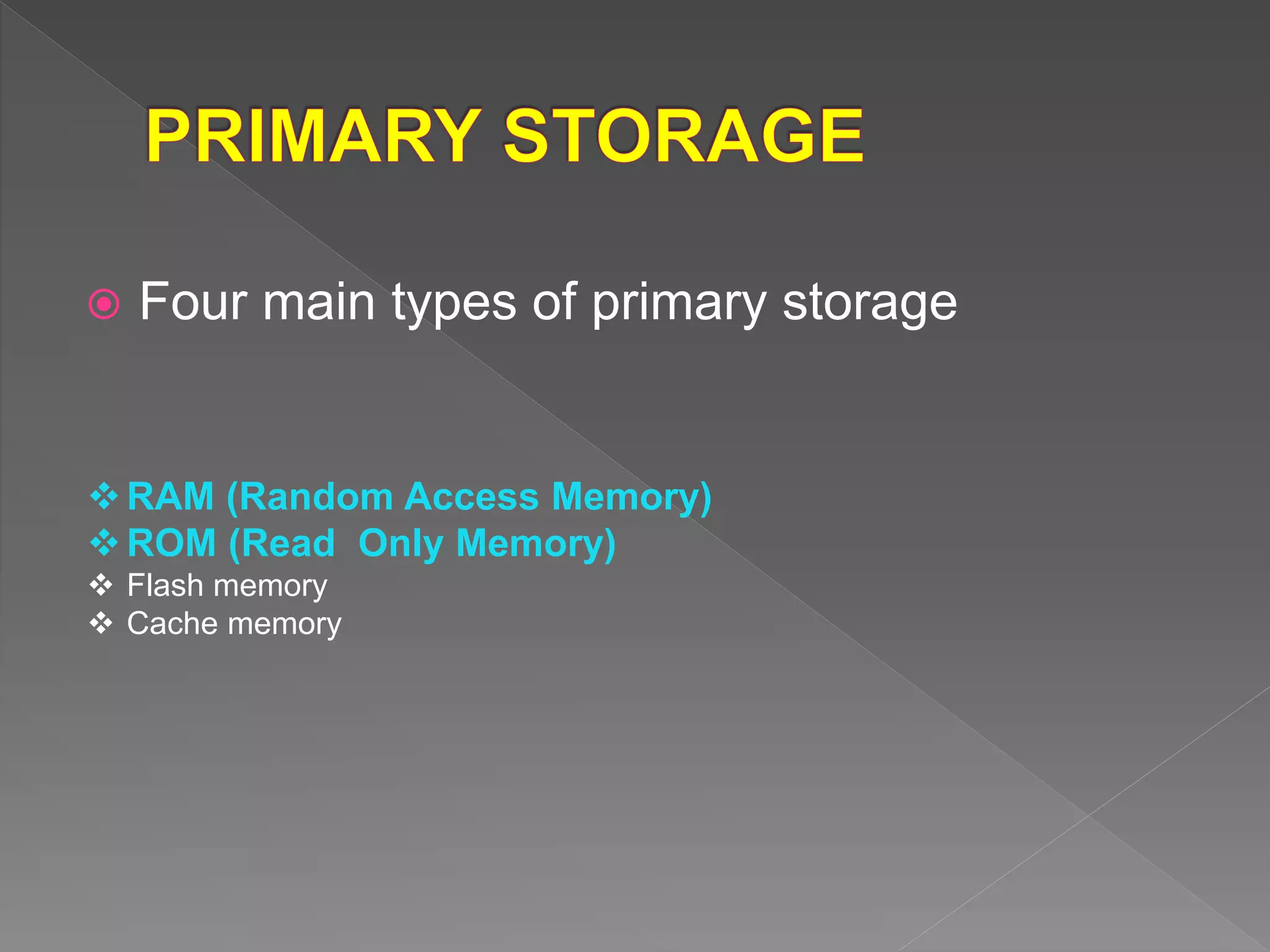 Storage type in computer | PPT