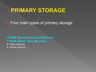 Storage type in computer | PPT