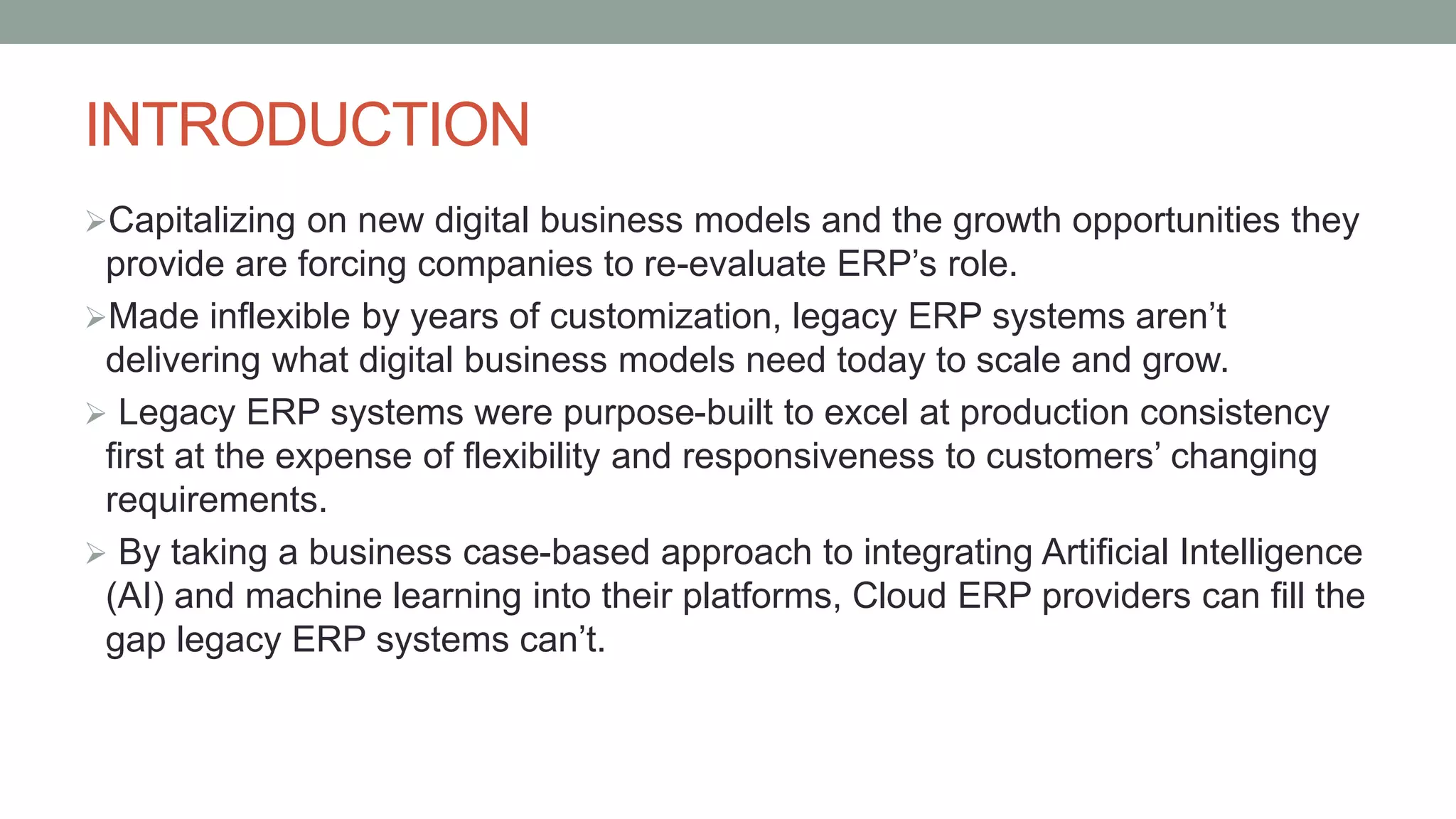 Comparing ERP packages | PPTX