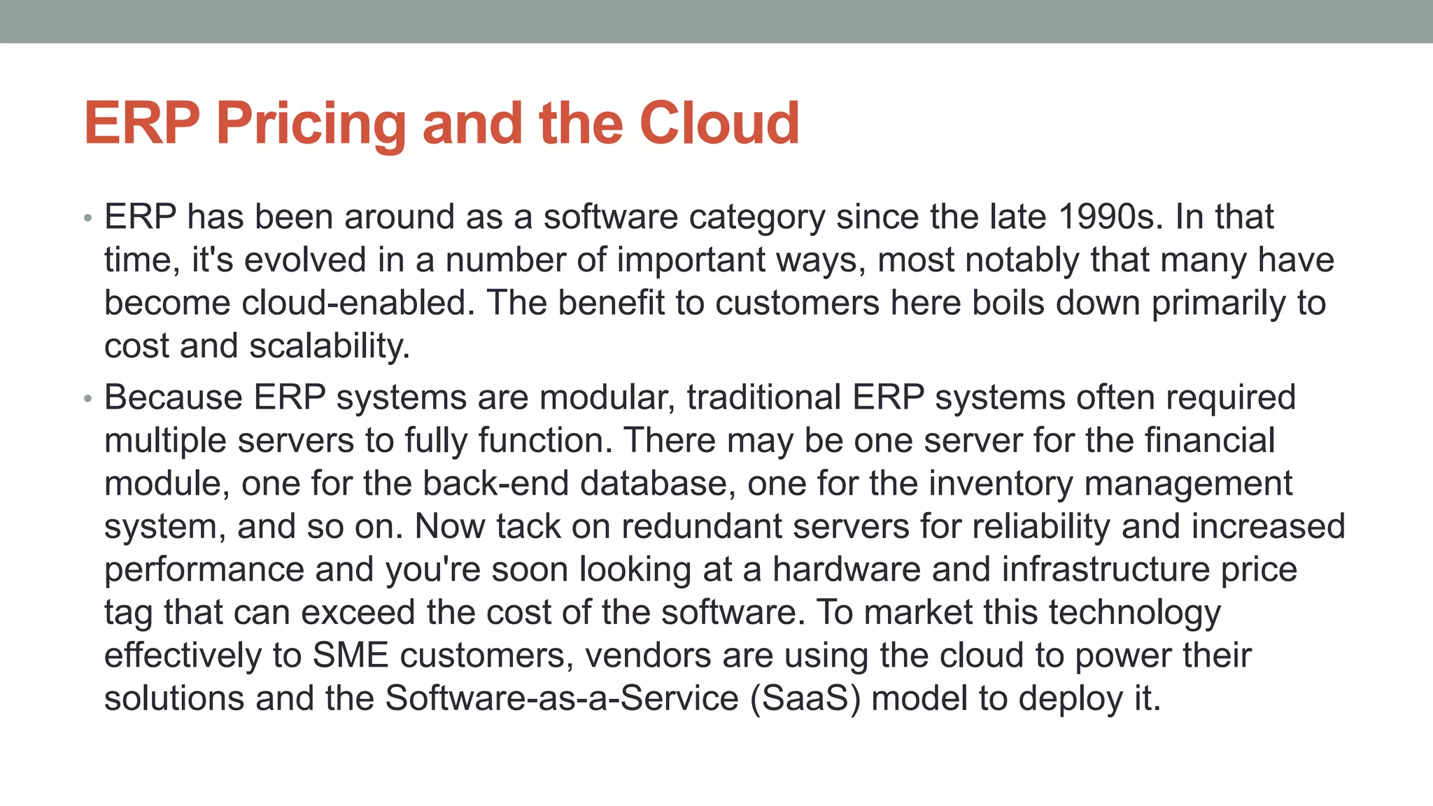 Comparing ERP packages | PPTX