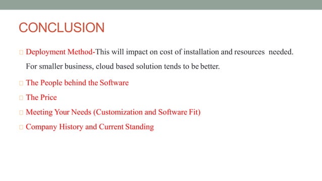 Comparing ERP packages | PPTX