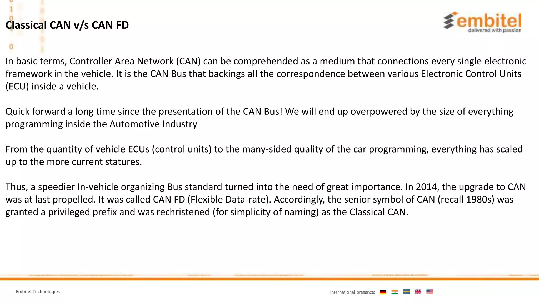 Comparison Between CAN and CAN FD | PPTX