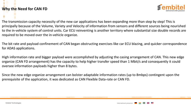 Comparison Between CAN and CAN FD | PPTX | Computing | Technology & Computing