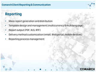 Comarch Client Reporting & Communication | PPT