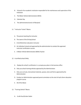 Comar practice exam v.3 | DOC