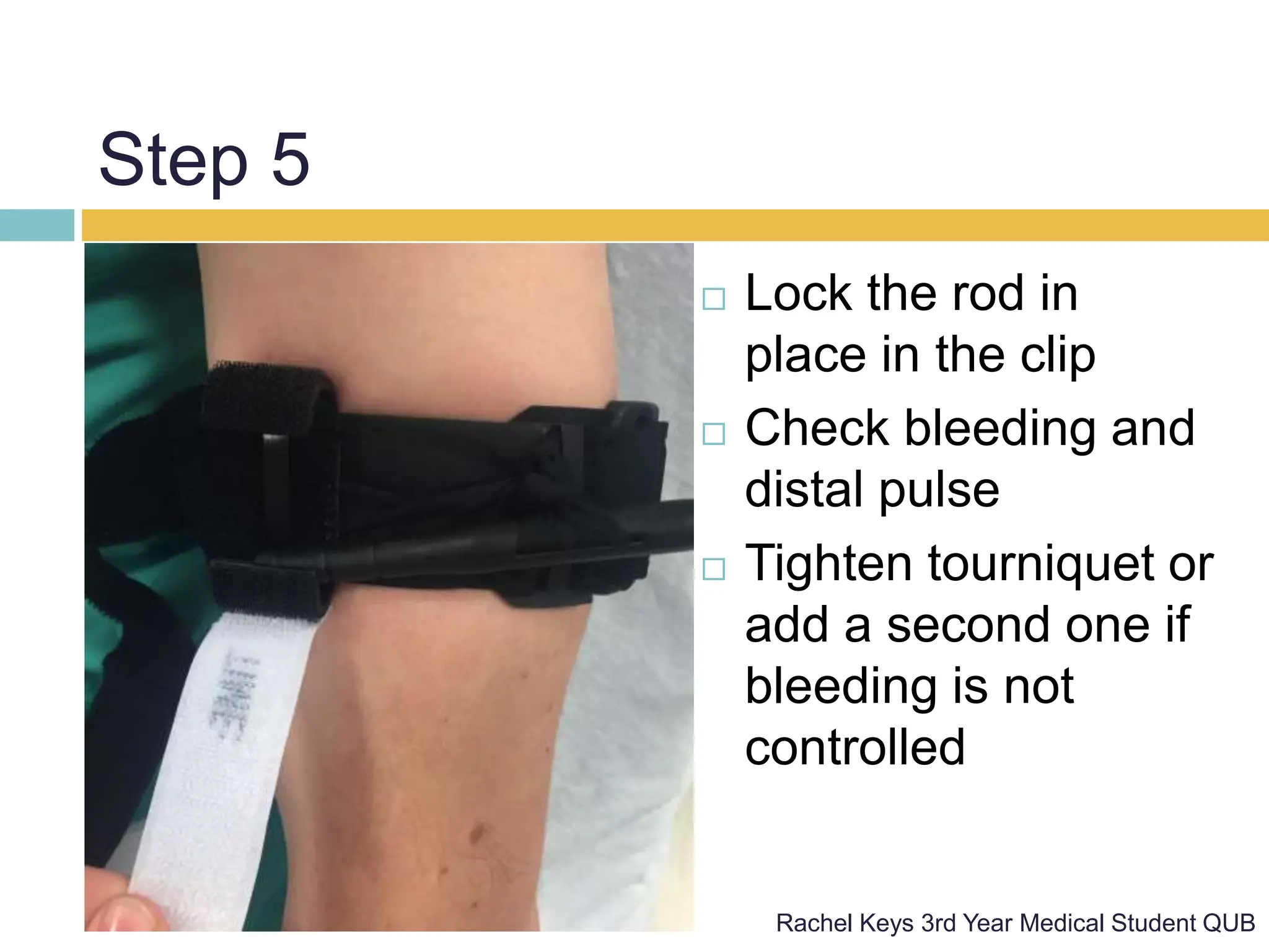 In the setting of Combat-Application-Tourniquet-.ppt | First Aid | Injuries