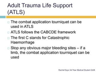 In the setting of Combat-Application-Tourniquet-.ppt | First Aid | Injuries
