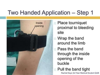 In the setting of Combat-Application-Tourniquet-.ppt | First Aid | Injuries